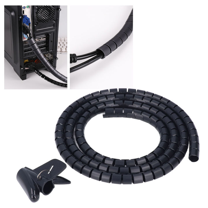 Electrical Wire Organizer Sleeve Flexible Spiral Cable Organizer for ...