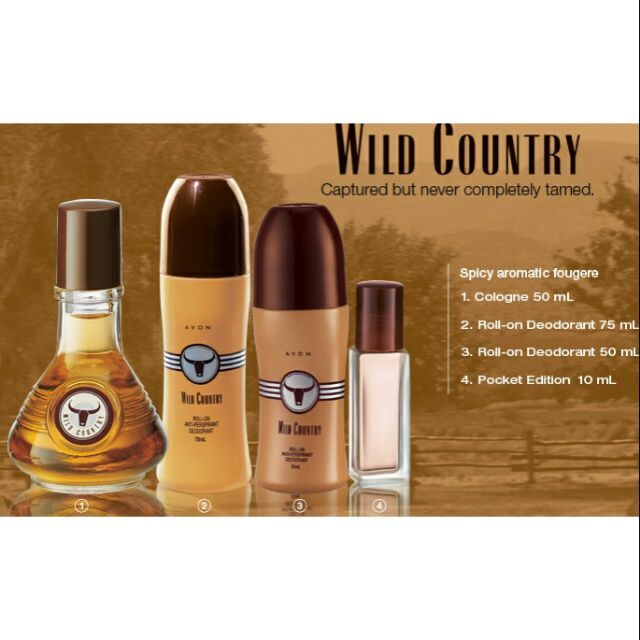 WILD COUNTRY PERFUME SERIES FOR HIM FOR MEN BY AVON (100% ORIGINAL ...