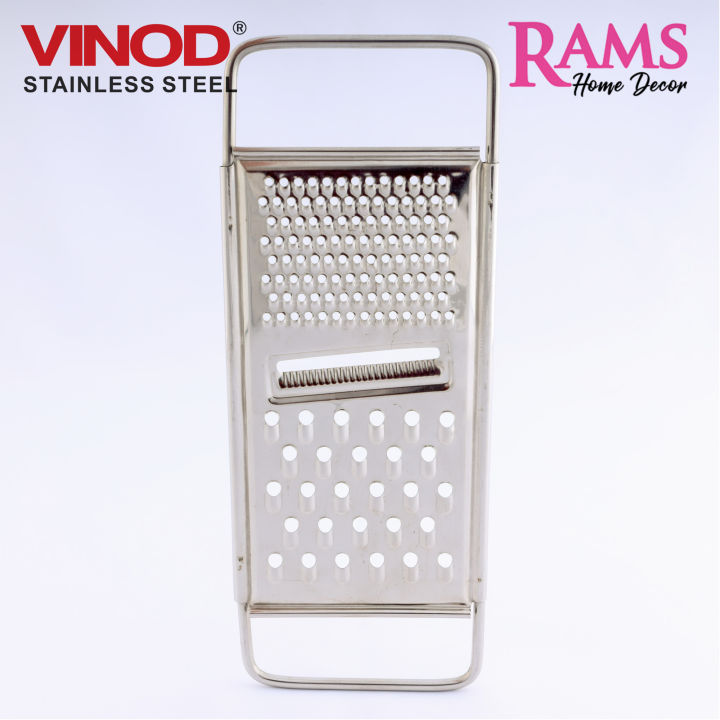 Vinod Stainless Steel 3 Use Grater / Multipurpose Grater / Kitchen ...