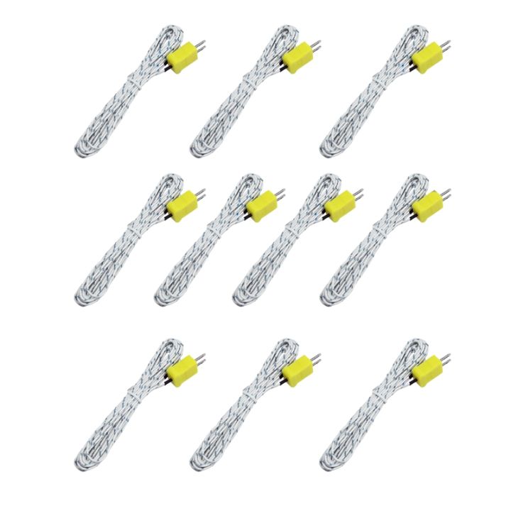 (DXMN) 10Pcs 3Meters K Type Mini-Connector Thermocouple Temperature ...