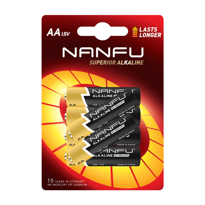 【100% Authentic】AA 1.5V 6B NANFU SUPERIOR ALKALINE BATTERY 4th Gen ...