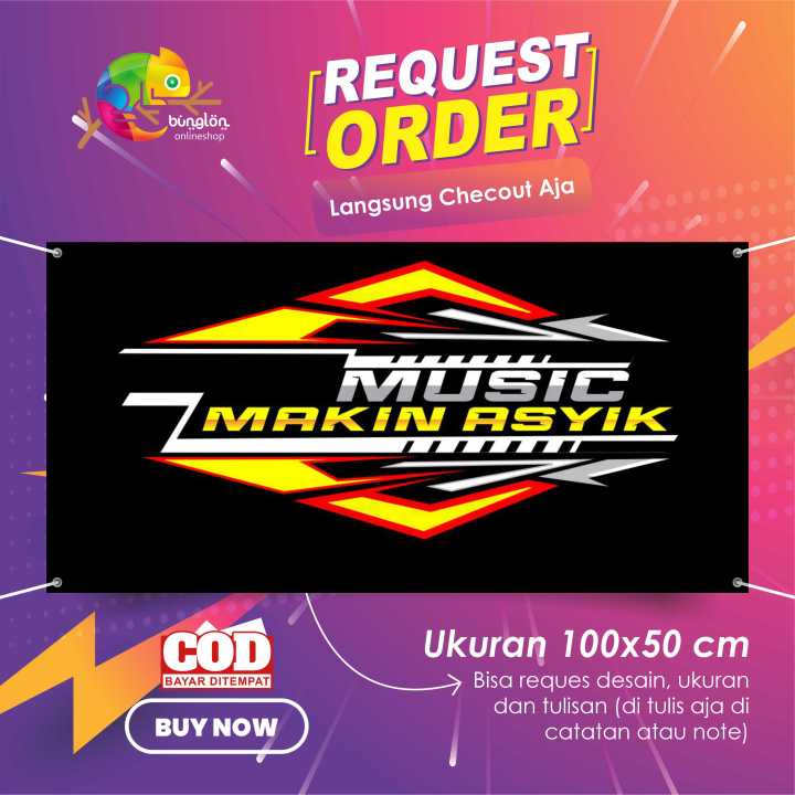 Spanduk Banner 100x50 Music Orgen Custom Desain | Lazada Indonesia