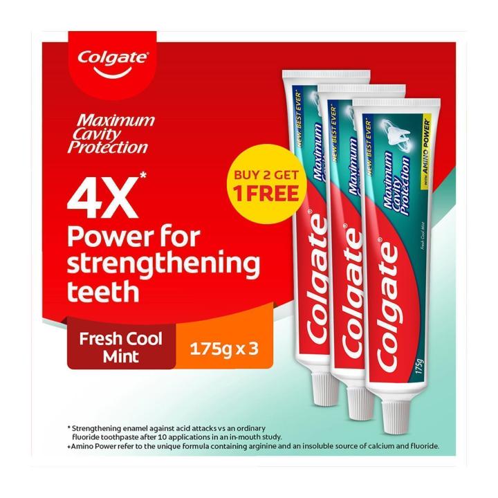 Colgate Maximum Cavity Protection Fresh Cool Mint Toothpaste Valuepack ...