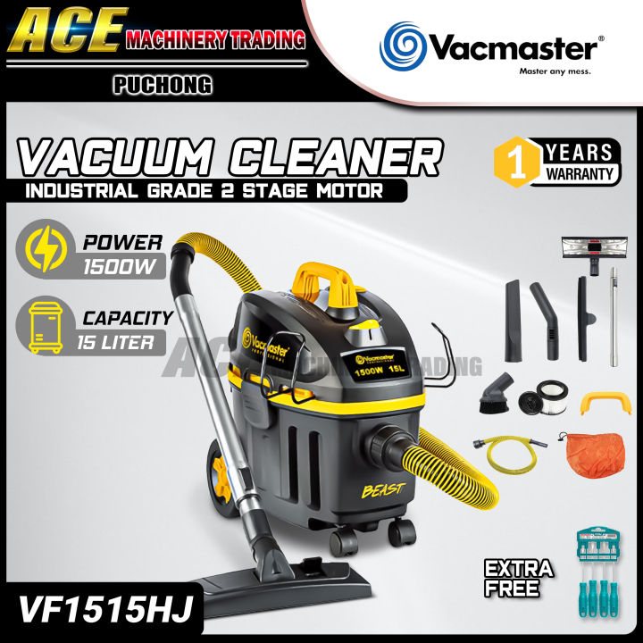 [ VACMASTER ] - VF1515HJ INDUSTRIAL GRADE 2 STAGE MOTOR WET & DRY ...