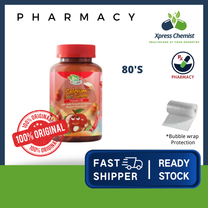 BIOPLUS JUNIOR CALCIUM FRUIT GUMMY 80'S ( EXP 02/2026) BIO+ WITH ...