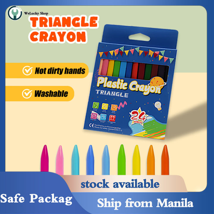 12/24/36 Colors Triangular Crayons Safe Non-toxic Triangular Colouring ...