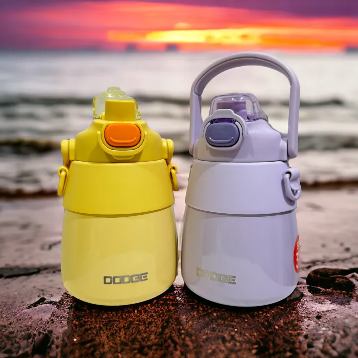 (ของแท้) DODGE 900ml กระติกน้ำร้อน SUS316 มีสายสะพายข้าง ฝา2หัว DB-22654 | Lazada.co.th