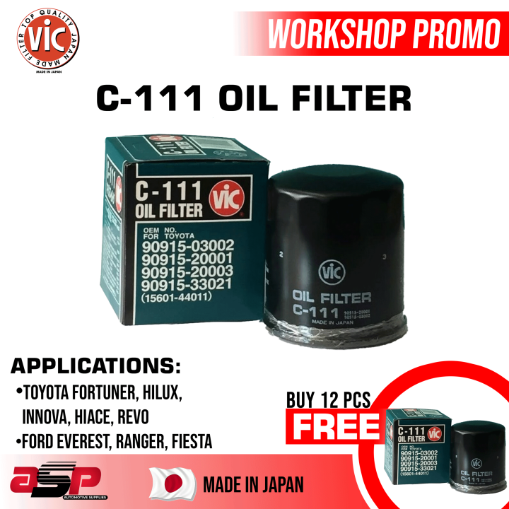 VIC C-111 Oil Filter for Toyota Diesel (Innova, Fortuner, Hi-ace D4D ...