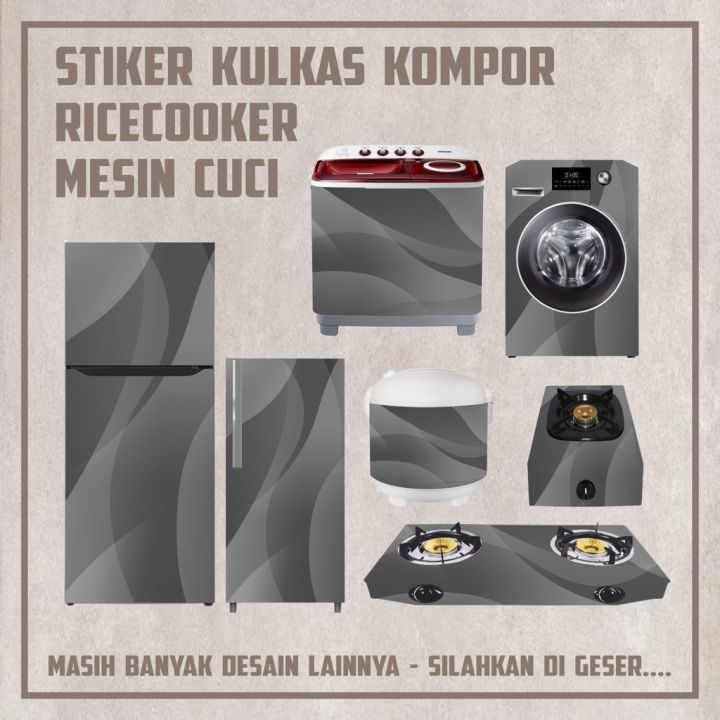 Stiker Kulkas Kompor 1 2 pintu Mata Ricecooker Mesin CuCi | Lazada ...