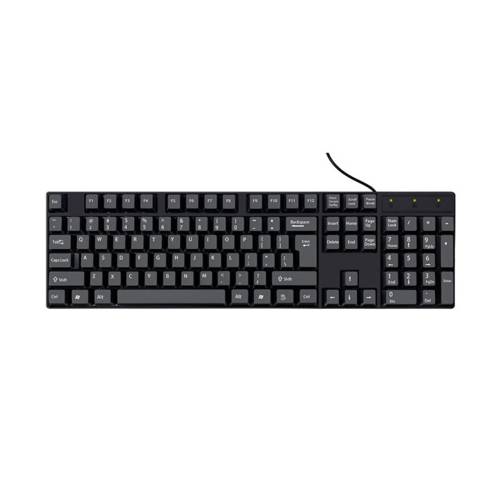 Low Noise Wired Keyboard 104 Keys Wired Keyboard Silent Ergonomic Usb ...