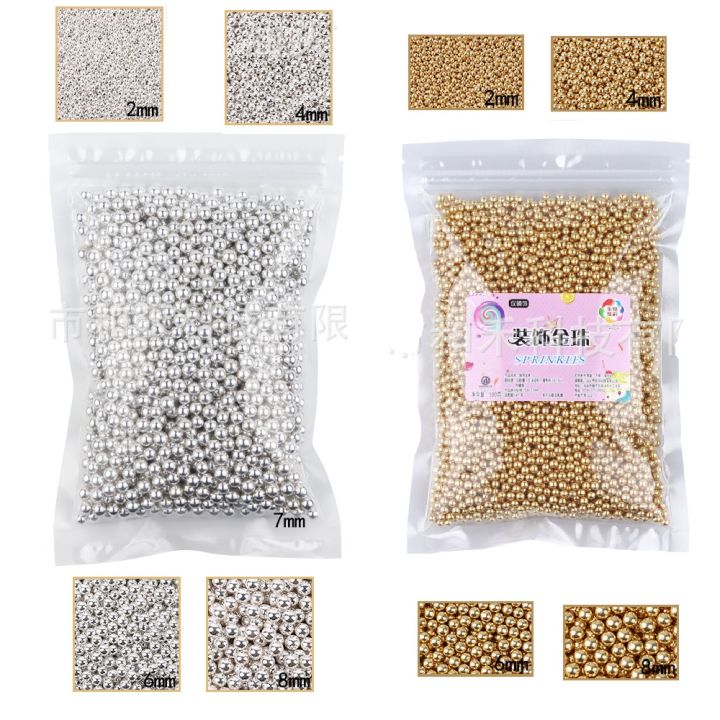 Hiasan Edible Sprinkle Sprinkler Sprinkel Springkel Kue Gold Silver ...