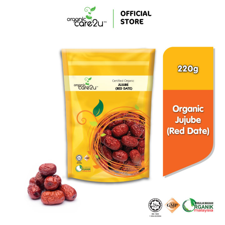 ORGANIC CARE2U Organic Organic Dried Jujube / Red Date (220g) | Lazada