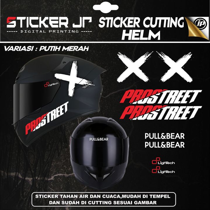 Stiker Helm Full Face - Cutting Sticker Aksesoris helem FullFace ...