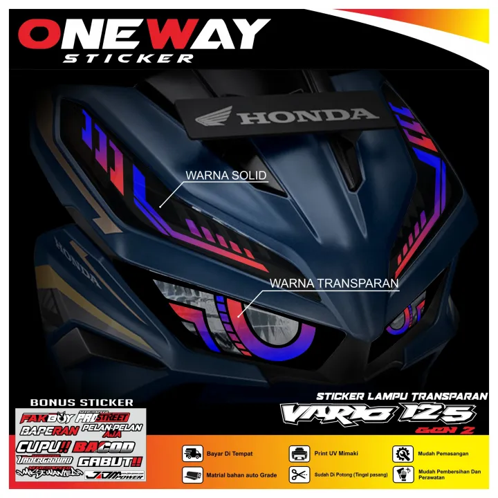 Stiker Lampu VARIO 125 GEN 2 Variasi Lampu Alis Motor Honda Vario 125 ...