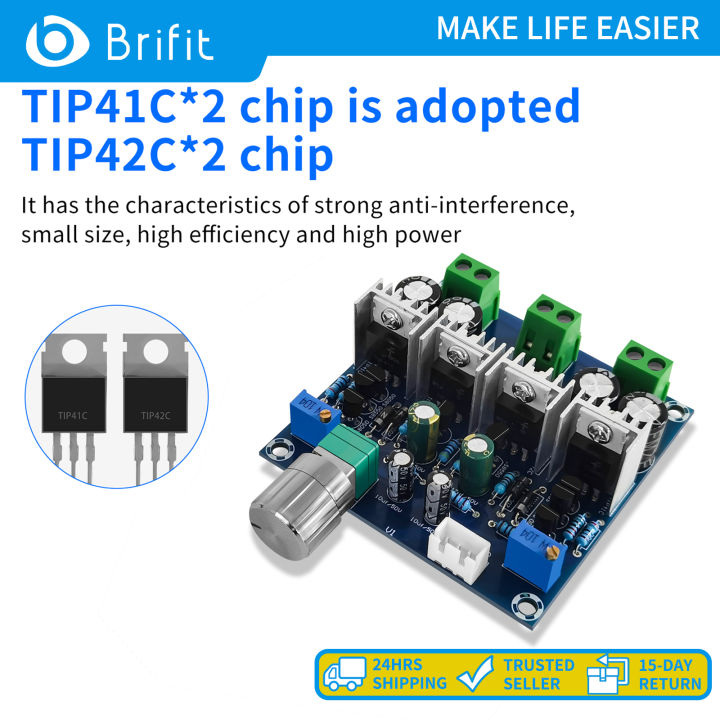 Brifit XH-A851 Class A แผงวงจรอะนาล็อกเครื่องขยายเสียง TIP41C TIP42C 15Wx2 duals ช่องเครื่องขยาย ...