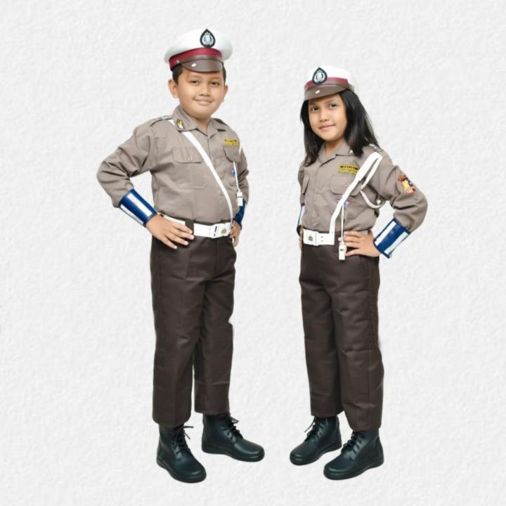 baju profesi anak/baju polisi anak full set/TNI-AD full set | Lazada ...