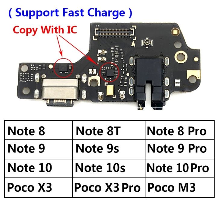 Charger USB Charging Port Board Flex Cable Connector For Xiaomi Poco X3 M4 Pro M3 Redmi Note 7 8 ...
