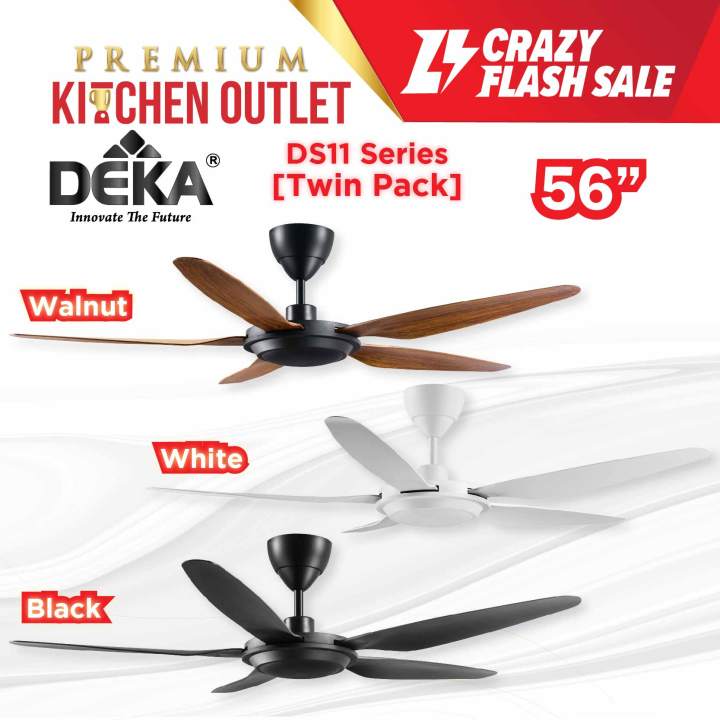 【Twin Pack】Deka 56" 14 Speed DC Motor 5 Blades Ceiling Fan With Remote ...