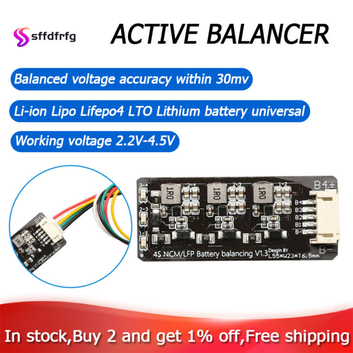 [In stock]4S Li-Ion Lipo Lifepo4 LFP Battery Active Equalizer Balancer BMS 1.2A Balance Energy ...