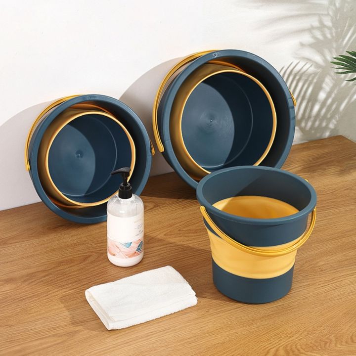 XUNJIE Portable Washing Mop Garden Fishing Camping Foldable Basin ...