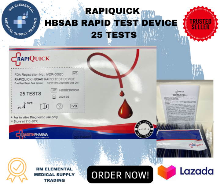 Rapiquick HBSAB (Antibody) 50s Hepa B whole blood/serum plasma | Lazada PH