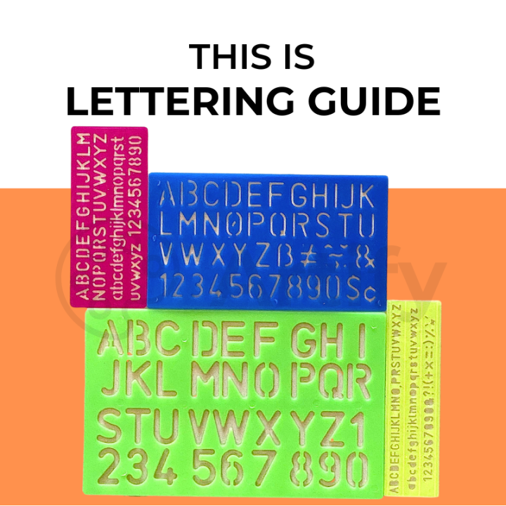 Lettering Guide Stencil Letter Stencil Letters Stencil 4pcs inside ...