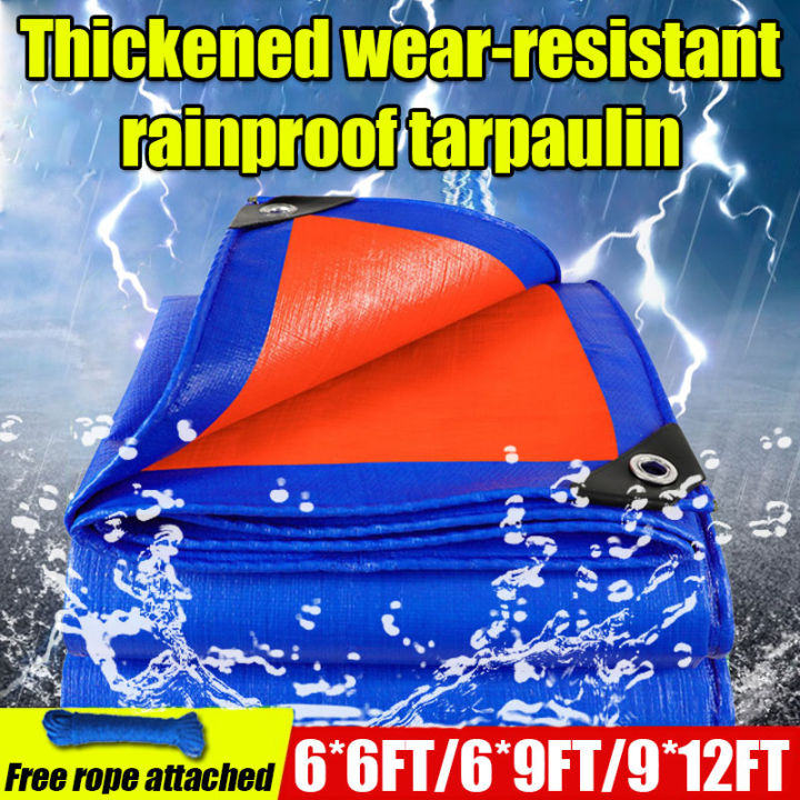 6*6FT/6*9FT/9*12FT Durable Material Trapal Waterproof Makapal Heavy ...
