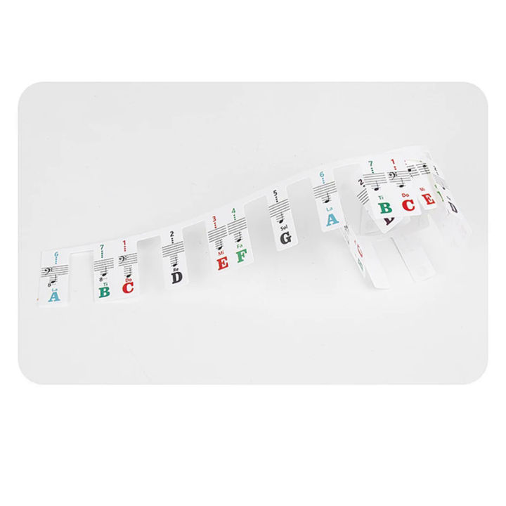 Piano 88 Key Sticker Replacement Beginner Training Keyboard Note Marker ...