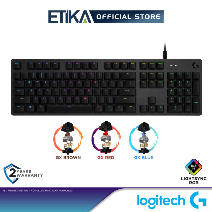 Logitech G512 Carbon | Mechanical Gaming Keyboard | LightSync RGB | USB ...