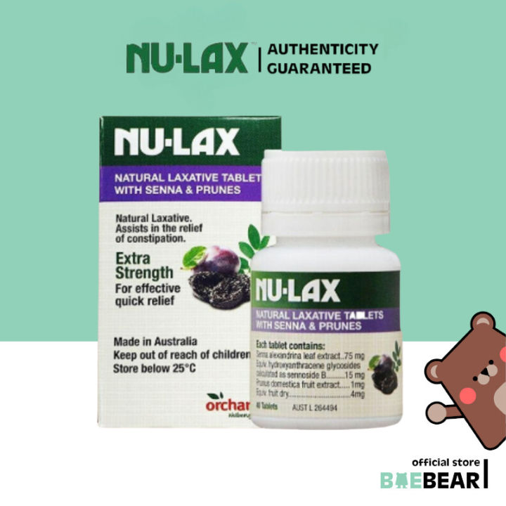 (Nu-lax) NuLax Laxative Tablets with Senna & Prunes extra strength for ...