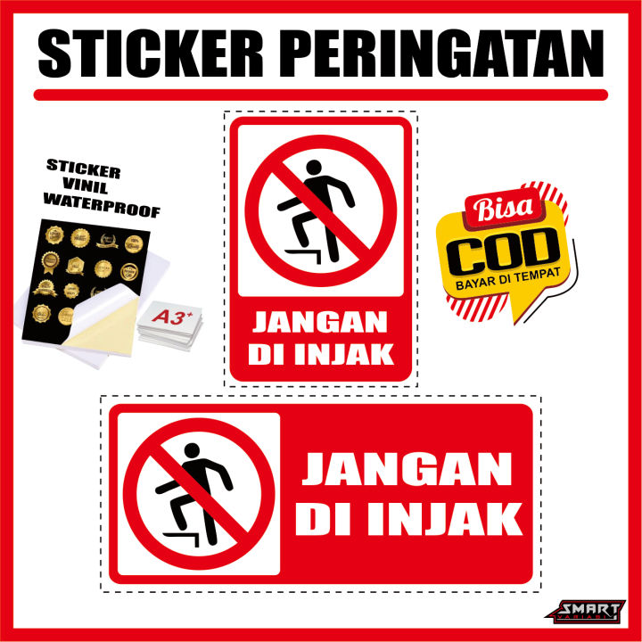 STIKER TULISAN / LOGO RAMBU JANGAN DIINJAK | STICKER TULISAN / LOGO ...