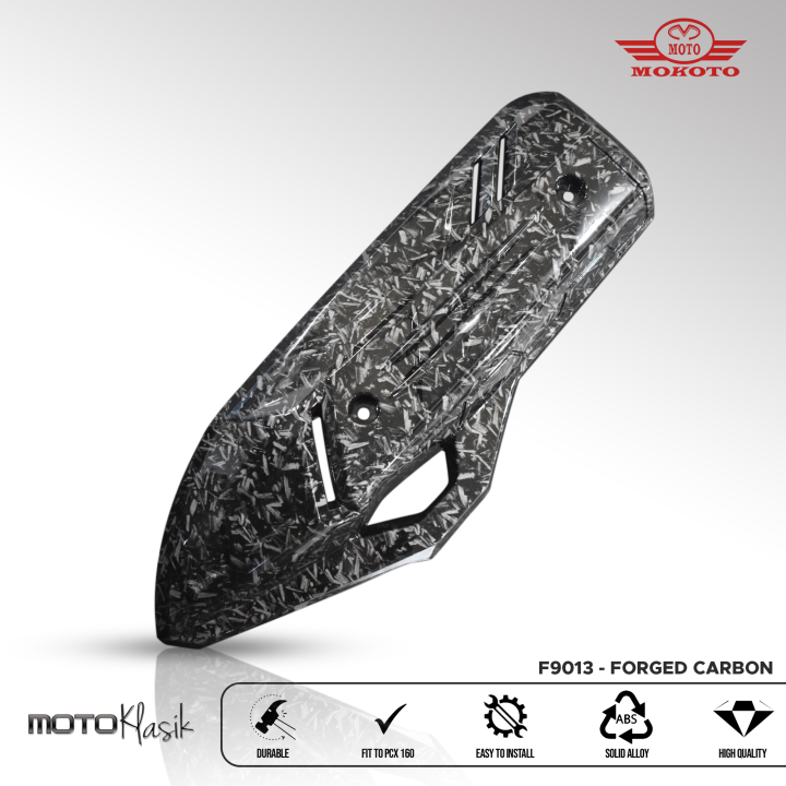 MOKOTO HONDA PCX 160 MUFFLER COVER F-9013 GLOSSY HYDRO-DIP FORGED ...