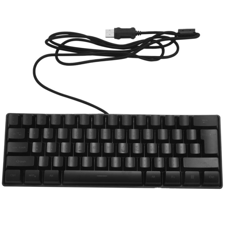 Gaming Keyboard, 61 Keys Multi Color RGB Illuminated LED Backlit Wired ...