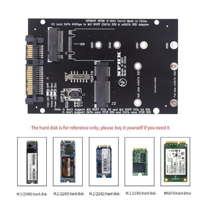 M.2 Ngff mSATA SSD Để SATA 3.0 2.5 Adapter M2 PCI công cụ chuyển đổi ...