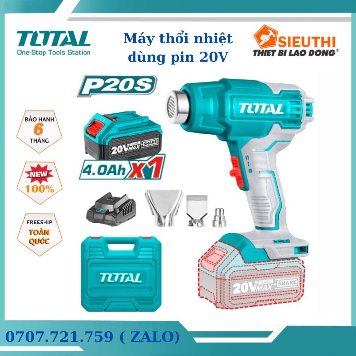 Máy thổi nhiệt TOTAL TBLI20025 dùng pin 20V chính hãng | Lazada.vn