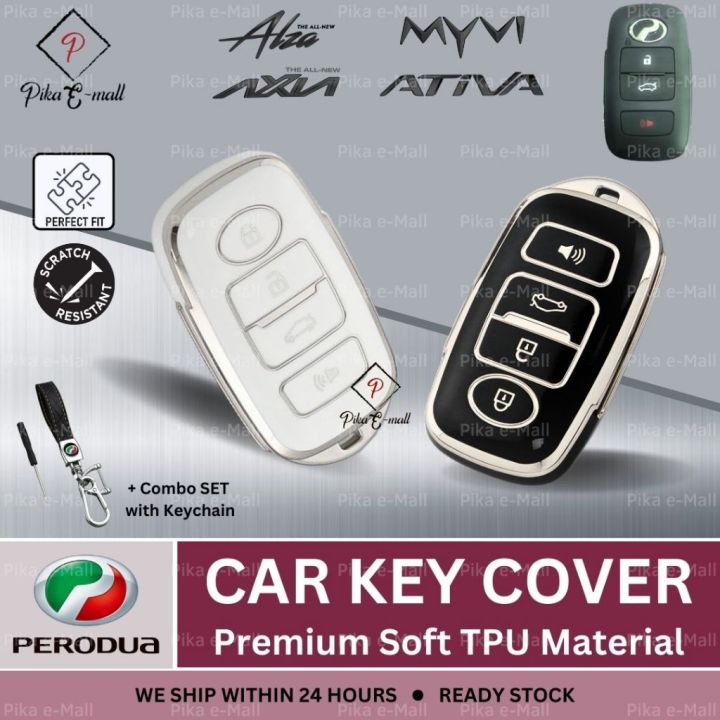 Perodua Myvi Ativa Alza Axia Key Cover 2023 2022 2024 Silver TPU ...