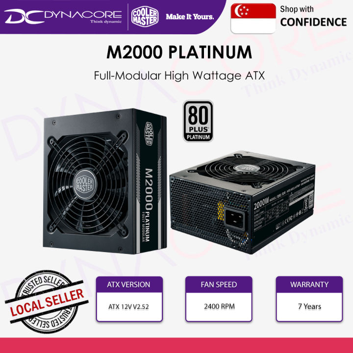 COOLER MASTER M2000 Platinum Full-Modular 80 PLUS Platinum Certified ...