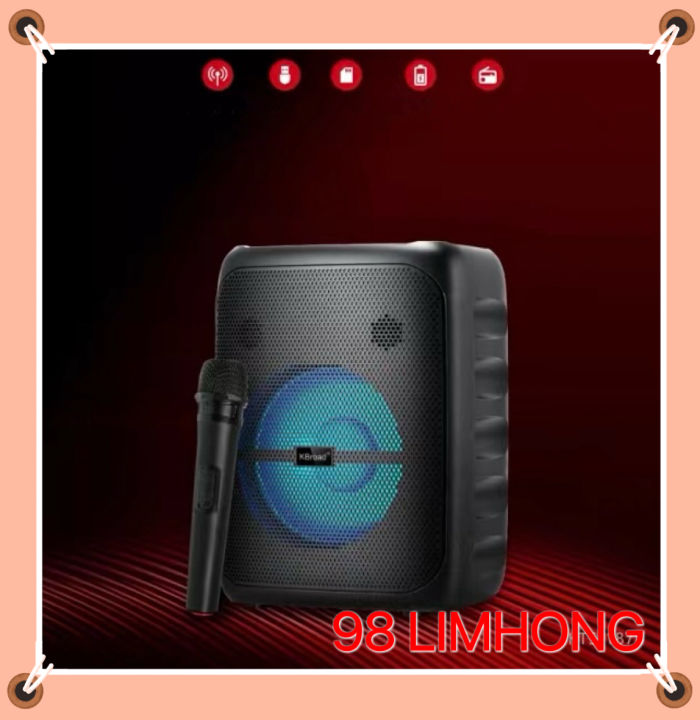 Speaker KTS-1878 KBroad Wireless Portable Speaker With Wireless Microphone | Lazada PH