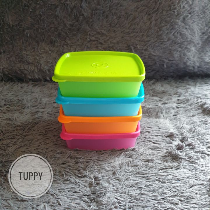 Mini Shallow Square Round Kotak Makan Tupperware (1) | Lazada Indonesia