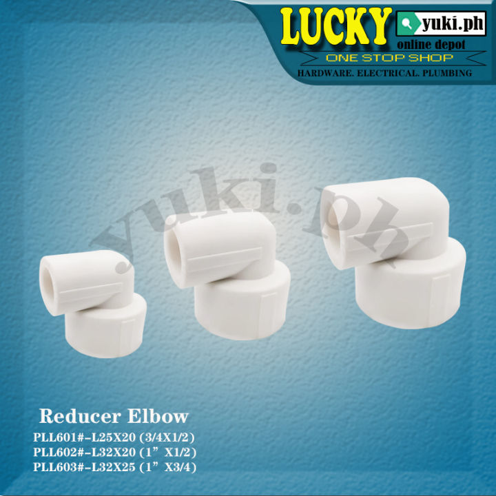PPR REDUCER ELBOW PLAIN PIPE FITTINGS ( 3/4x1/2 , 1x1/2 , 1x3/4 ) SOLD ...