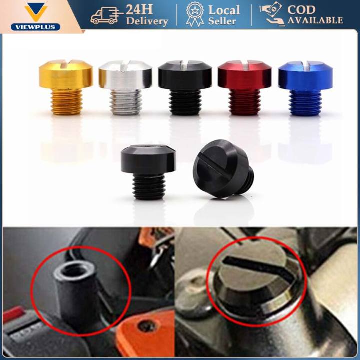 1Pair Universal Motorcycle Mirror Hole Plug Screw M10*1.25 Bolts ...