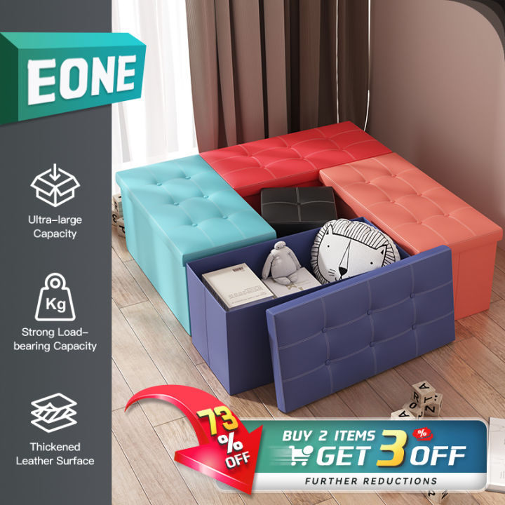 EONE Sofa Storage Stool Ottoman Sofa Folding Box Folding Storage Box ...