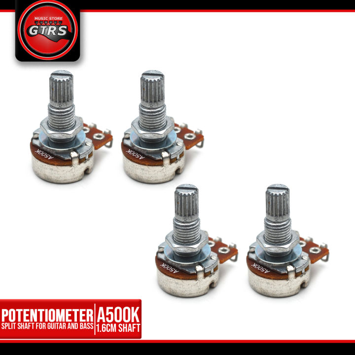 B500k | A500K Potentiometer split shaft for Guitar and Bass Guitar ...