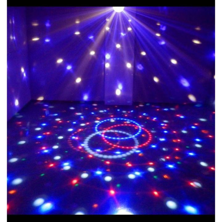 ⭐สุดพิเศษ ไฟปาร์ตี้ ไฟเธค ไฟดิสโก้ โคมไฟเห็ด โคมMagic Ball 6สี + ลำโพง ...