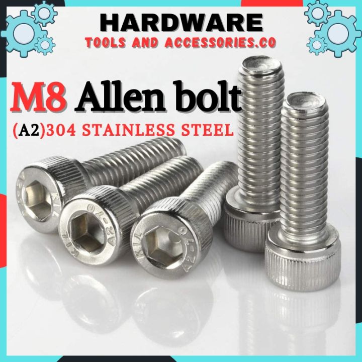 304 SUS M8 Stainless Allen Capscrew | A2 Allen bolt Stainless Steel ...