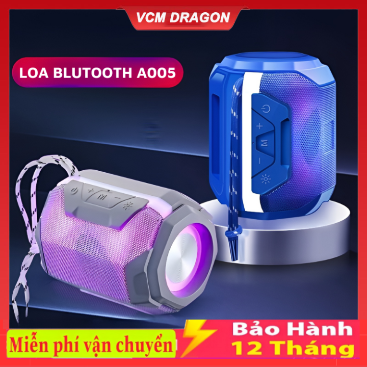 Loa bluetooth không dây mini A005 đèn led theo nhạc âm bass mạnh hỗ trợ lắp thẻ nhớ hàng cao cấp ...