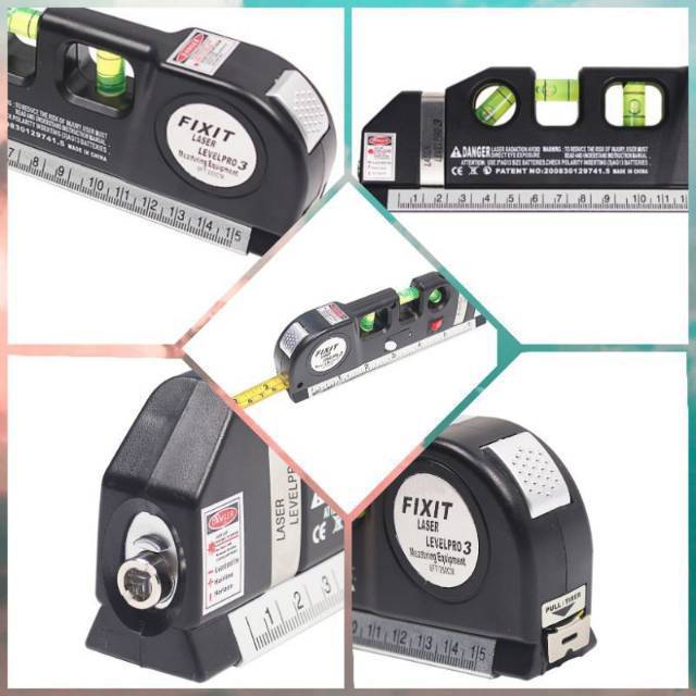 Water Pass Laser Waterpass Waterpas Meteran Penggaris Laser Level ...