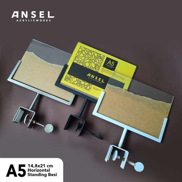 ANSEL Display Harga POP Acrylic/ Akrilik Penjepit Besi Putar Price Tag ...