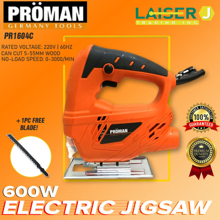 Proman Germany Electric Jigsaw 600W with Free 1 Piece Blade and Gloves ...