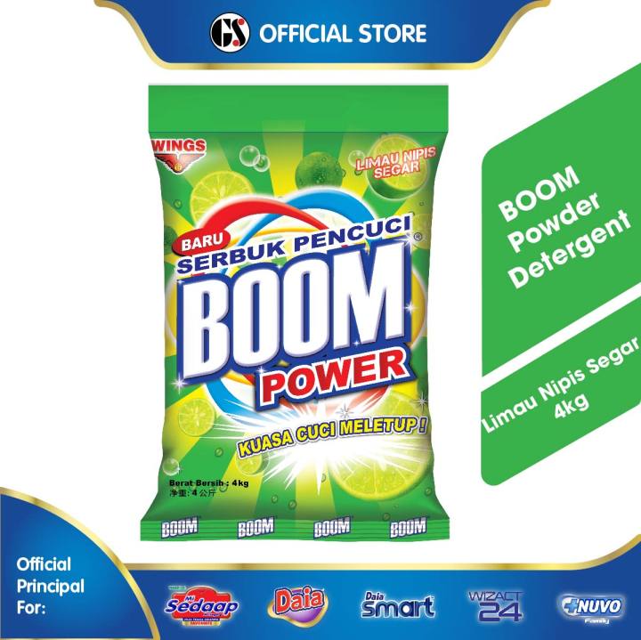 BOOM Powder Detergent Limau Nipis Segar 3.8kg | Lazada